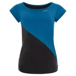 Sporttop WINSHAPE "AET109LS", Damen, Gr. XL, gr&uuml;n (teal gr&uuml;n, schwarz), 85% Polyester, 15% Elasthan, Rundhals, Tops Sporttop, Functional Soft and Light