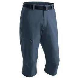 Caprihose Maier Sports "Jennisei", Herren, Gr. 46, Normalgr&ouml;&szlig;en, blau (jeansblau), 90% Polyamid, 10% Elasthan, Hosen Caprihose, kurze Hose Herren, luftige Wanderhose, leichte Outdoorhose, Reg Fit