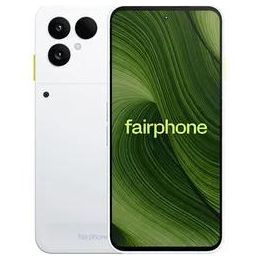 FAIRPHONE Smartphone "Das FAIRPHONE ( Gen. 6 )", Energieeffizienz: A (A-G), wei&szlig; (cloud wei&szlig;), 256 GB, Mobiltelefone