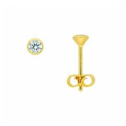 Adelia&acute;s Paar Ohrh&auml;nger ADELIA ́S "Damen 585 Gold Ohrringe Ohrstecker mit Zirkonia &Oslash; 3,5 mm", gold, Ohrringe, Damen, Damen, Gelbgold 585 Gold, Gelbgold 585, Gold, mit Zirkonia Goldschmuck f&uuml;r Damen