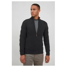 Strickjacke Blend "BHGalmaro", Herren, Gr. M, asphalt, Feinstrick, 100% Baumwolle, gestreift, regular fit normal, ohne Ausschnitt, eng B&uuml;ndchen, Strickjacken Strickjacke, Strickjacke hochabschlie&szlig;endem Stehkragen