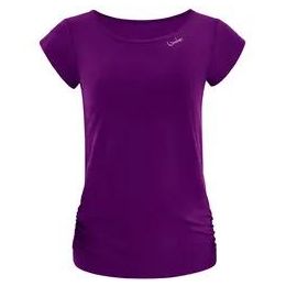 Sporttop WINSHAPE "AET130LS", Damen, Gr. S, lila (schwarz plum), 85% Polyester, 15% Elasthan, Rundhals, Tops Sporttop, Functional Soft and Light