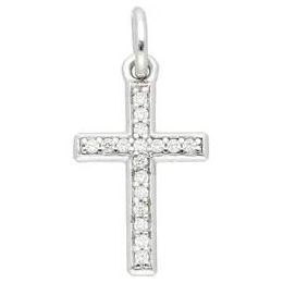 Adelia&acute;s Kreuzanh&auml;nger ADELIA ́S "Damen & Herren 925 Silber Kreuz Anh&auml;nger mit Zirkonia", silber, Schmuckanh&auml;nger, Damen, Silber 925 (Sterlingsilber), mit Zirkonia f&uuml;r Damen & Herren