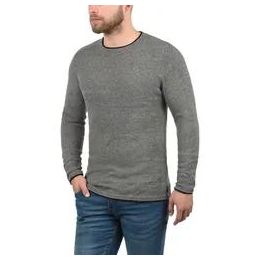 Rundhalspullover Blend "BHOdin", Herren, Gr. XXL, pewter mix, Feinstrick, 50% Baumwolle, 50% Polyacryl, unifarben, regular fit, Rundhals, eingesetzt, Pullover Rundhalspullover, Strickpullover mit aufgerollten Abschl&uuml;ssen