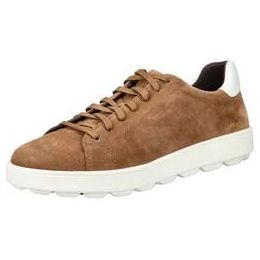 Sneaker Geox "Geox Sneaker Veloursleder", Herren, Gr. 41, braun (toffee), Veloursleder, Schuhe Sneaker