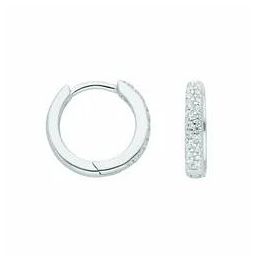 Adelia&acute;s Paar Creolen ADELIA ́S "Damen 925 Silber Ohrringe Creolen mit Zirkonia &Oslash; 13,1 mm", silber, Ohrringe, Damen, Damen, Silber 925 (Sterlingsilber), mit Zirkonia Silberschmuck f&uuml;r Damen