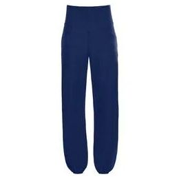 Sporthose WINSHAPE "Functional Light and Comfort Wide Leg Pants CUL102LC", Damen, Gr. L, Normalgr&ouml;&szlig;en, blau (dunkelblau), 85% Polyester, 15% Elasthan, Hosen Sporthose, mit Gummizug