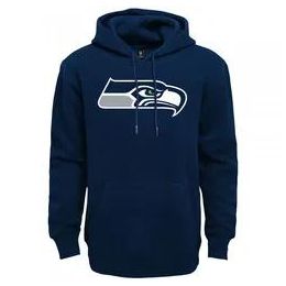 Kapuzenpullover Fanatics "Fanatics Hoodie Seattle Seahawks", Damen, Gr. M, blau, 80% Baumwolle, 20% Polyester, Pullover Kapuzenpullover