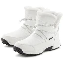 Stiefelette Lascana "Outdoorstiefel, Winterstiefelette, Winterboots, Schneestiefel", Damen, Gr. 37, wei&szlig;, Obermaterial: 100% Textilmaterial. Decksohle: 100% Textilmaterial. Futter: 100% Textilmaterial. Laufsohle: 100% Synthetik, unifarben, Basic, Schuhe Stiefelette, mit wasserabweisender Comfortex-Membrane und Warmfutter