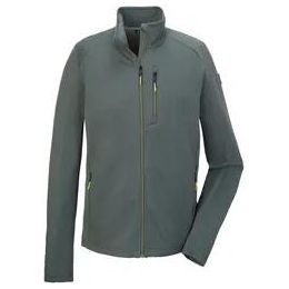 Strickjacke Killtec "KOS 92 MN FLX JCKT", Herren, Gr. XXL, gr&uuml;n (dunkelgr&uuml;n), Obermaterial: 92% Polyester, 8% Elasthan, Strickjacken Strickjacke, Sportliche Herrenjacke mit Kinnschutz und verschlie&szlig;baren Taschen