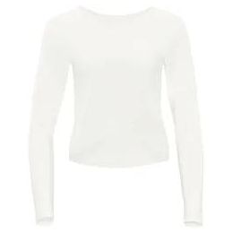 Langarmshirt WINSHAPE "Cropped Functional Light and Soft", Damen, Gr. S, cream, 85% Polyester, 15% Elasthan, Rundhals, Shirts Langarmshirt, Overlap-Applikation