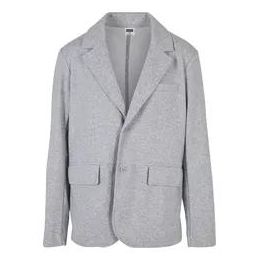 Funktionsmantel Urban Classics "Urban Classics Herren Terry Blazer", Herren, Gr. M, grau, 65% Baumwolle, 35% Polyester, M&auml;ntel