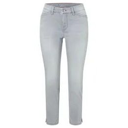 7/8-Jeans MAC "Dream Summer", Damen, Gr. 38, L&auml;nge 28, authentic light grau used, Denim/Jeans, Obermaterial: 75% Baumwolle, 12% Modal, 9% Polyester, 4% Elasthan, figurbetont kn&ouml;chelfrei, Jeans, verk&uuml;rzt mit Schlitz am Saum