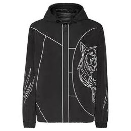 Windbreaker Plein Sport "Tiger", Damen, Gr. XXL, schwarz (02, schwarz), Obermaterial: 100% Polyester; Futter: 100% Polyester, Jacken Windbreaker