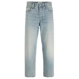 Jack & Jones Loose-fit-Jeans JACK & JONES "JJIEDDIE JJORIGINAL", Herren, Gr. 30, L&auml;nge 30, blau denim, Denim/Jeans, Obermaterial: 100% Baumwolle, Abriebeffekte, loose fit, Jeans