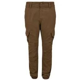 Stoffhose Urban Classics "Urban Classics Herren Boys Cargo Jogging Pants", M&auml;dchen, Gr. 122/128, Normalgr&ouml;&szlig;en, olive, 100% Baumwolle, unifarben, normal, Hosen Stoffhose
