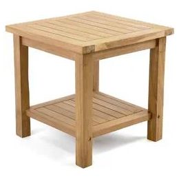 Gartentisch Vcm "Beistelltisch Blumenhocker Teakholz behandelt Teak", braun, Tische, Gartentisch