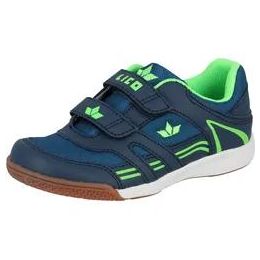 Hallenschuh Lico "Sportschuh Active Indoor V", M&auml;dchen, Gr. 35, blau, Synthetik, Schuhe Hallenschuh