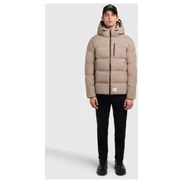 Steppjacke Khujo "SILAS3", Herren, Gr. XXL, greige, 100% Nylon, unifarben, eingesetzt elastischer Bund mit Windstopper, Jacken Steppjacke