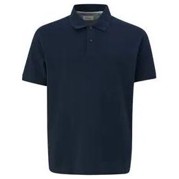 Poloshirt, Herren, Gr. 4XL, blau, Piqu&eacute;, Obermaterial: 100% Baumwolle, s.Oliver MEN BIG SIZES, unifarben, normal h&uuml;ftbedeckend, Rundhals, B&uuml;ndchen, Shirts, Kurzarm-Polo aus Baumwolle - Gro&szlig;e Gr&ouml;&szlig;en