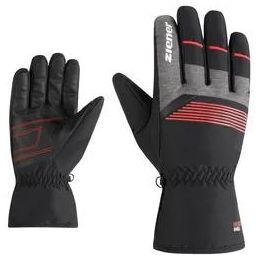 Skihandschuhe Ziener "GEVIN-Z glove man", Herren, Gr. 8, schwarz (schwarz. rot), Obermaterial: 100% Polyester; Innenseite: 100% Polyester; Futter: 100% Polyester; Wattierung: 100% Polyester, Handschuhe