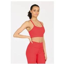 ENDURANCE ATHLECIA Sport-BH ATHLECIA "Bloom V2", Damen, Gr. S, rot, 77% Polyamid, 23% Elasthan, unifarben, BHs Sport-BH, aus schnell trocknendem Material