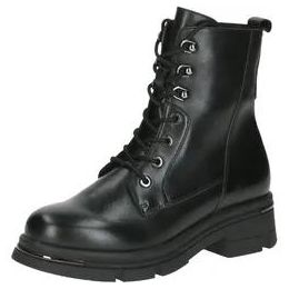 Schn&uuml;rstiefelette Caprice "Caprice Stiefelette Nappaleder", Damen, Gr. 37, schwarz, Nappaleder, Schuhe Schn&uuml;rstiefelette