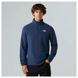 Fleecepullover The North Face "M GLACIER FLEECE 1/4 ZIP JACKET", Herren, Gr. XL, summit navy, Obermaterial: 100% Polyester, Sweatshirts Fleecepullover, 1/4-langer Rei&szlig;verschluss, aus Polyester, feuchtigkeitsabweisend