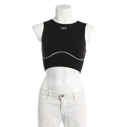 Off-White Top / Seidentop Damen Gr&ouml;&szlig;e XS/XL Second Hand schwarz