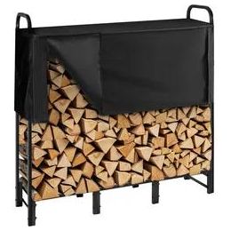 VEVOR Metall Kaminholzregal, 122x32x118 cm Brennholzregal, Kaminholzunterstand aus Vierkantrohr, max. Tragkraft 181 kg, Feuerholzregal, Kaminholzlager, Stapelhilfe f&uuml;r Veranden, Terrassen, G&auml;rten