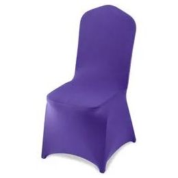 VEVOR Stuhlhussen Stuhlbezug 50 Stk. waschbarer & abnehmbarer Stuhl&uuml;berzug aus Polyester-Spandex f&uuml;r Hochzeitsfeiern Esszimmerbankette Restaurant, passend f&uuml;r St&uuml;hle (51 x 45 x 95 cm) Violett