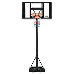 VEVOR tragbarer Basketballst&auml;nder, 1,35 bis3,05 m h&ouml;henverstellbarer Basketballkorb, verstellbare Basketballanlage mit Nylonnetz & Rollen, tragbares Backboard-Set f&uuml;r Terrassen Poolrand