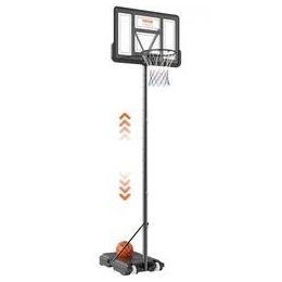 VEVOR Basketballkorb Outdoor Basketballst&auml;nder 122&ndash;305 cm Einstellbare H&ouml;he, Basketballanlage Schwarz Wetterbest&auml;ndig Rostbest&auml;ndig, Basketballkorb Standfu&szlig; mit Wasser oder Sand Mobil