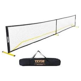 VEVOR Tragbares Pickleball-Netzsystem, 671 cm gro&szlig;es Netz, wetterbest&auml;ndiger, stabiler Metallrahmen und starkes PE-Netz, Outdoor-Spielsportnetz mit Tragetasche, einfacher Aufbau, Spielen in der Hinter