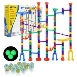 VEVOR Murmelbahn-Set 150-teiliges Murmellabyrinth-Baustein-Denkspiel, mit 10 im Dunkeln leuchtenden Murmeln + 40 Glasmurmeln, p&auml;dagogisches Lernrennbahn-MINT-Spielzeug, f&uuml;r Kinder ab 3 Jahren