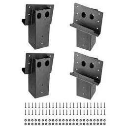 VEVOR Halterungen mit 8&deg;-Neigung, Plattformhalterung, passend f&uuml;r 88,9 x 88,9 mm Holz, 1000 kg Tragkraft, Hirschst&auml;nderhalterung f&uuml;r Hochsitze, Jagd-Hochsitze, Schie&szlig;buden, 4 St&uuml;ck