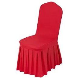VEVOR Stuhlhussen Stuhlbezug flacher Vorderseite 30 Stk. waschbarer & abnehmbarer Stuhl&uuml;berzug aus Polyester-Spandex f&uuml;r Hochzeitsfeiern Restaurant, passend f&uuml;r St&uuml;hle (51 x 45 x 95 cm) Rot