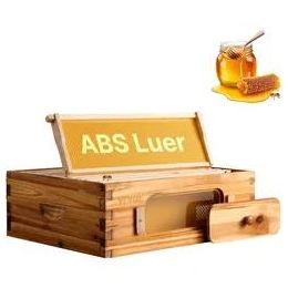 VEVOR Bienenstock-Starterset, mittlere Box, 100 % mit Bienenwachs beschichtetes nat&uuml;rliches Tannenholz, Langstroth-Bienenstock-Set mit 10 Rahmen und Mittelw&auml;nden, transparente Bienenfenster aus Acryl
