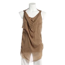 Dondup Top / Seidentop Damen Gr&ouml;&szlig;e S Second Hand camel