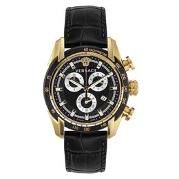 Versace Analog Watch female Gold, Black size One Size