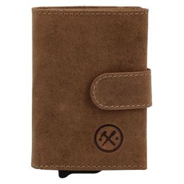 HIDE & STITCHES Leder-Geldb&ouml;rse in Hellbraun - (B)7,5 x (H)10 x (T)2 cm - 47% | Portemonnaies-etuis