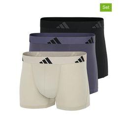 Adidas 3er-Set: Boxershorts in Dunkelblau/ Schwarz/ Creme - 34% | Gr&ouml;&szlig;e M | Herren-waesche