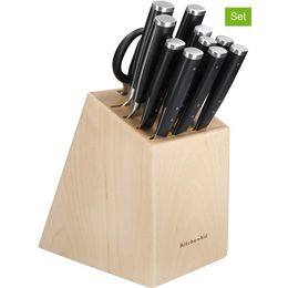 KitchenAid 12tlg. Messerblock-Set in Natur/ Schwarz - 36% | Kuechenhelfer