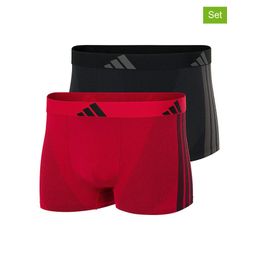 Adidas 2er-Set: Boxershorts in Schwarz/ Rot - 40% | Gr&ouml;&szlig;e M | Herren-waesche