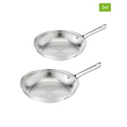 Tefal 2er-Set: Pfannen "Duetto" in Silber - 45% | Kochgeschirr