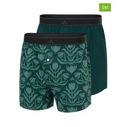 Adidas 2er-Set: Boxershorts in Gr&uuml;n - 44% | Gr&ouml;&szlig;e L | Herren-waesche