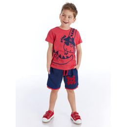 Denokids 2tlg. Outfit "Pirate Dino" in Rot/ Dunkelblau - 70% | Gr&ouml;&szlig;e 116 | Kinder-oberteile