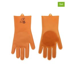 Vigar 2er-Set: Tierhaar-Handschuhe ''Pets'' in Orange - (L)31,5 x (B)16 cm - 14% |