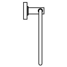 Ideal Standard Handtuchring IOM A9130AA schwenkbar, mit Befestigungssatz, chrom