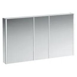 Laufen Frame 25 LED-Spiegelschrank H4087549001451, 130cm, 3 T&uuml;ren, Seite wei&szlig;, Ambientelicht